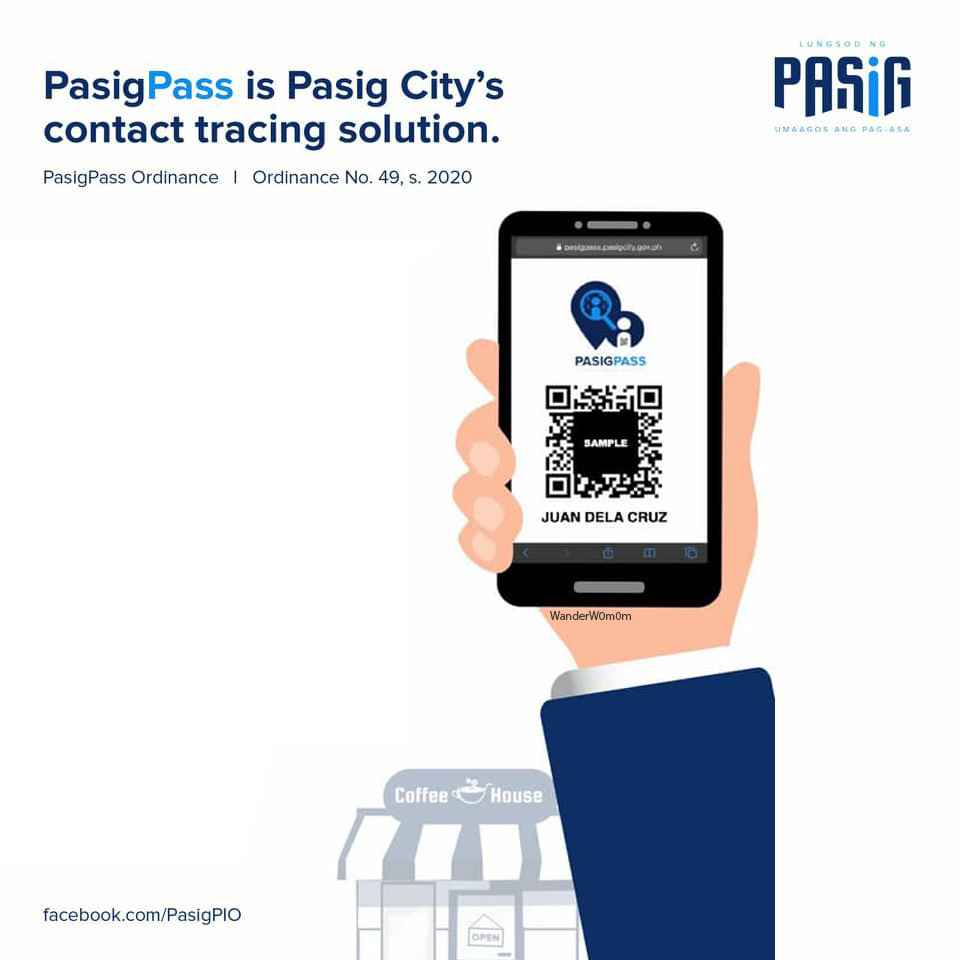 PasigPass will Now be Implemented to Ease Contact Tracing in Relation ...